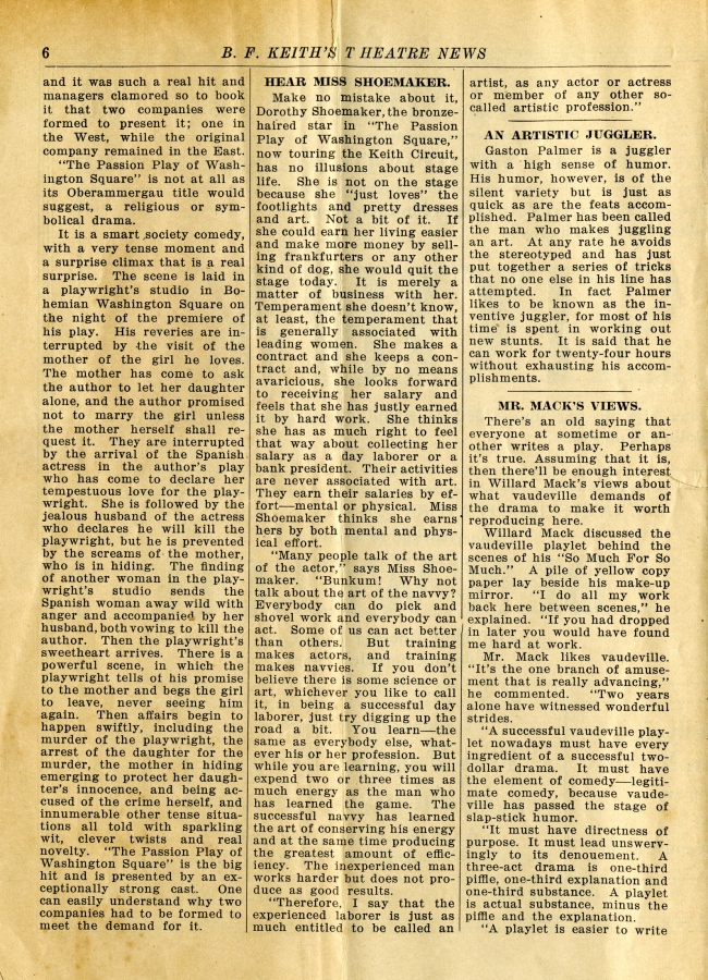 B. F. Keith’s Theatre News, no. 40, vol. 18, 1916 – The American ...