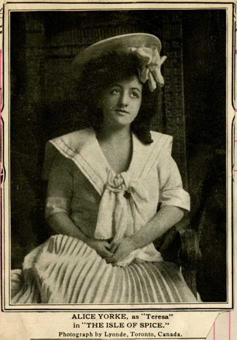 Alice York in “The Isle of Spice” – The American Vaudeville Archive ...